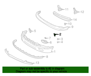 Toyota 2000-2006 Toyota Tundra Bumper Face Bar Bracket (Right, Front ...