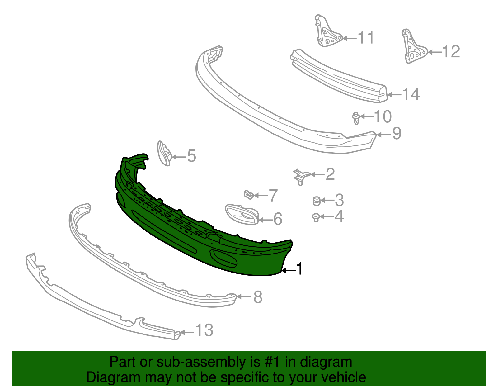 2000-2006 Toyota Tundra Bumper Face Bar 52101-0C020 | AutoNationParts.com