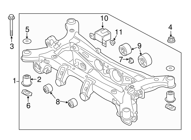 2005-2023 Hyundai Front Insulator 53912-2E200 | AutoNationParts.com