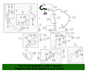 2013-2018 Volkswagen Overflow Hose 5C0-122-447-F | VW Direct Parts