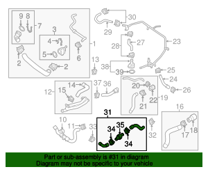 2014-2018 Volkswagen Hose Assembly 5C0-122-096-A | OEM Parts Online