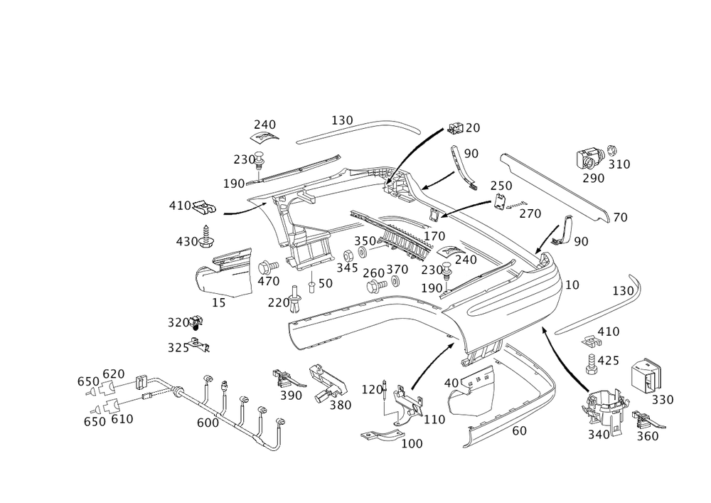 1994-2009 Mercedes-Benz Mudguard 211-885-04-74 | Mercedes-Benz Parts