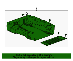 84648941 - Bed Liner, Bow-Tie Logo 2019-2024 Chevrolet | Chevrolet ...