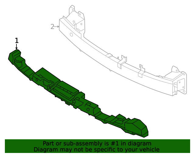 2022-2024 Hyundai Tucson Bumper Impact Absorber 86521-CW000 | OEM Parts ...