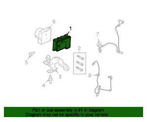 BE5Z-2C219-H - be5z2c219h 2011 2012 Ford Fusion anti lock braking ...