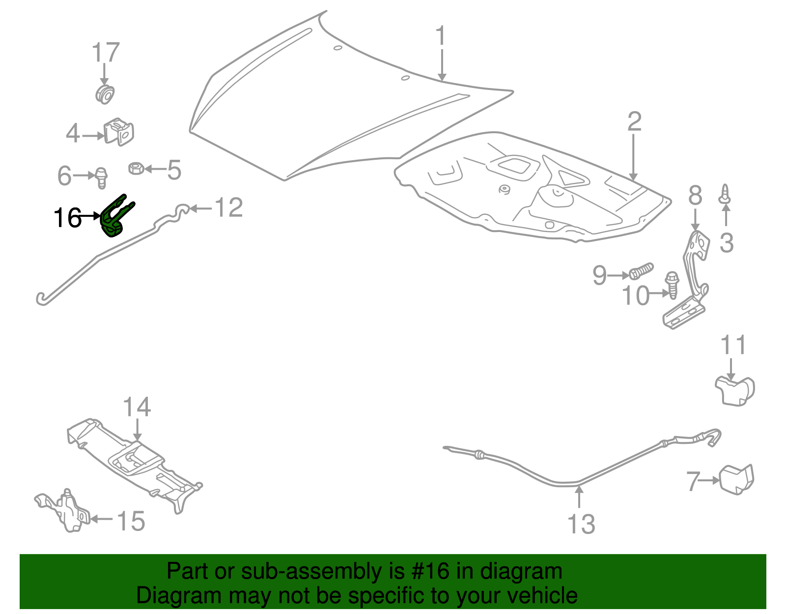 2000-2024 Ford Latch Clip W709046-S300 | TascaParts.com
