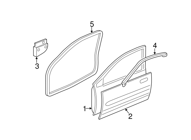 1997-2005 GM Front Side Door Weatherstrip 22623346 | OEM Parts Online