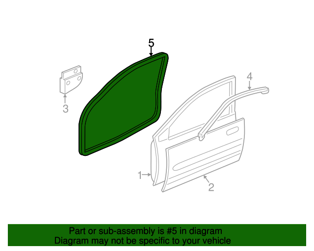 1997-2005 GM Front Side Door Weatherstrip 22623346 | OEM Parts Online