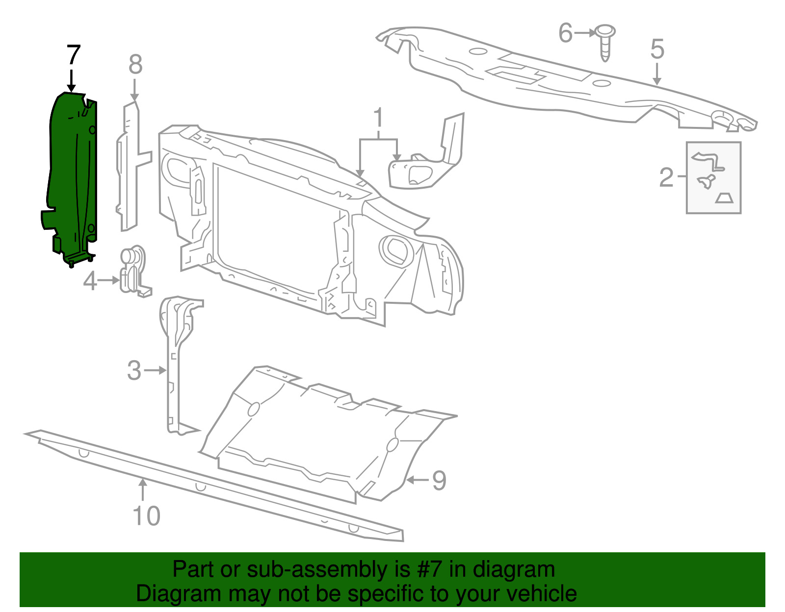 2004-2008 Ford | Air Deflector | 4L3Z-8310-AA | Walls' Ford Parts