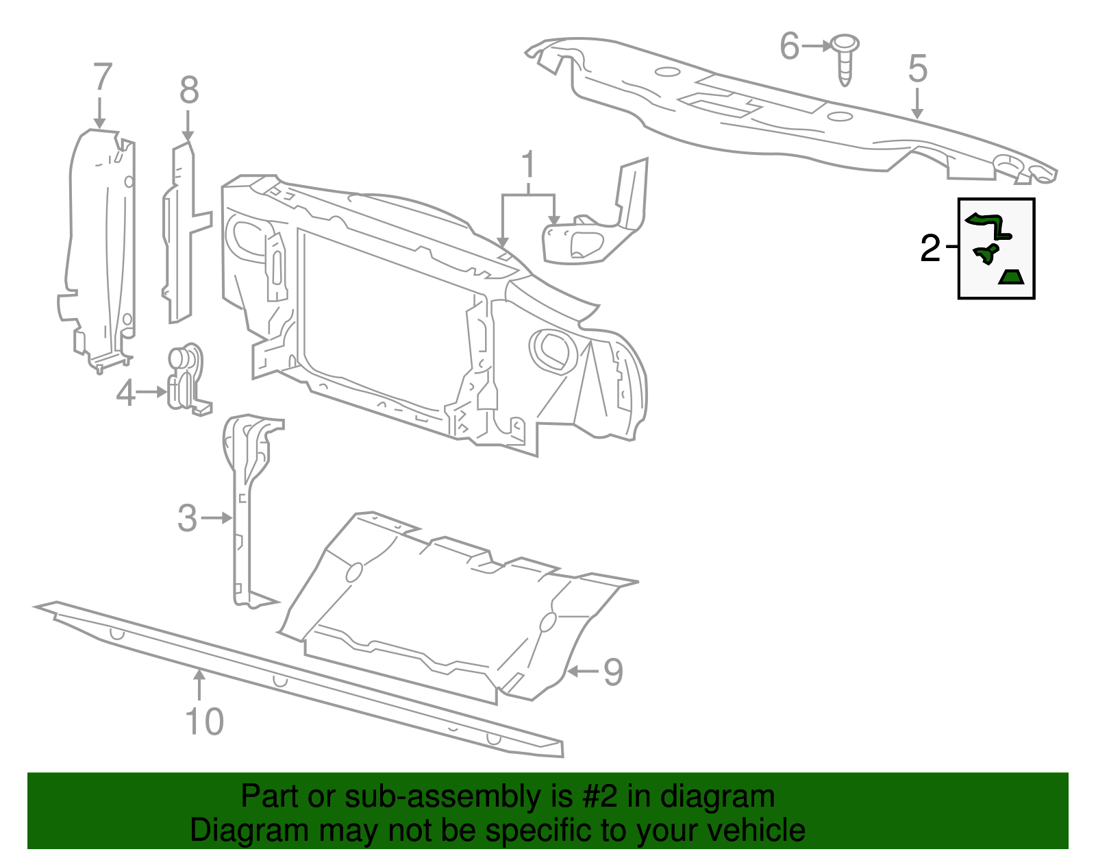 4L3Z-8A193-AA - Radiator Support Bracket 2004-2008 Ford | Big 3 Auto Parts