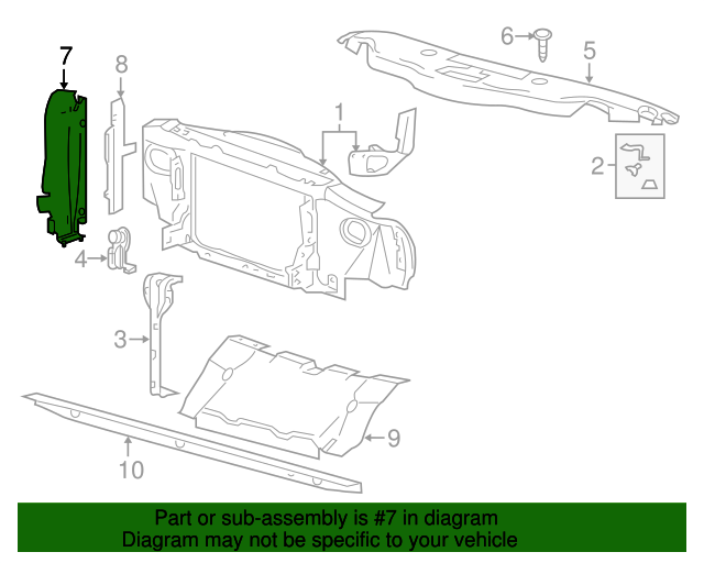 Ford 4L3Z-8310-AA - Air Deflector - 2004-2008 Ford | OEM Ford Part Online