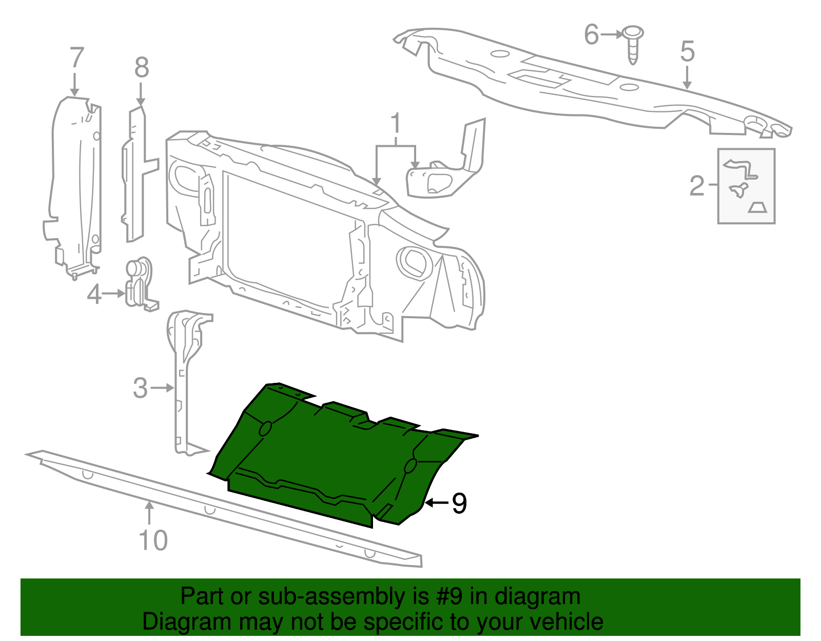 2006-2008 Ford Air Deflector 6L3Z-8327-A | Ford OEM Parts Outlet