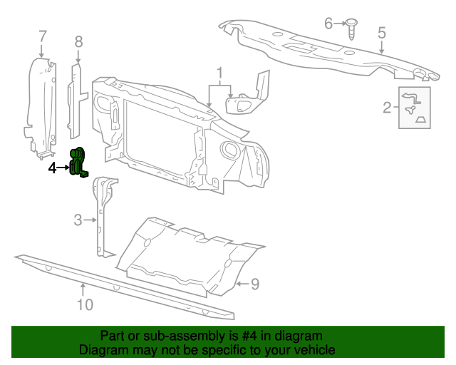 2004-2008 Ford Grille Bumper 4L3Z-16758-CA | QuirkParts