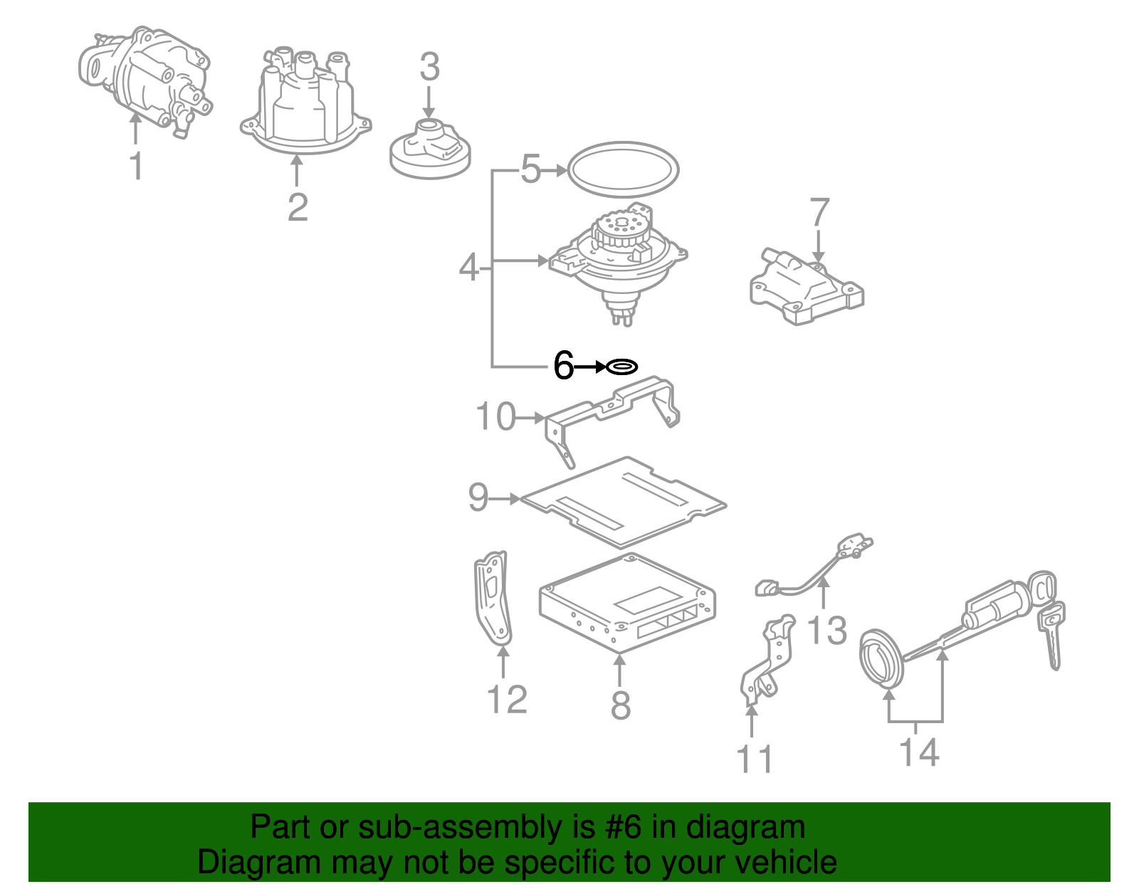 Genuine Toyota Distributor O-Ring part# 90099-14127 for 1994-1999 ...