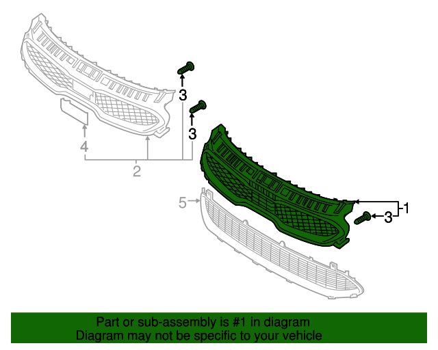 86350-J5000 - Upper Grille 2018-2020 Kia Stinger | Kia.Parts Store