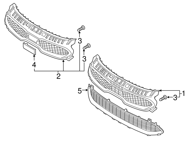 2018-2020 Kia Stinger Lower Grille 86560-J5000 | TascaParts.com