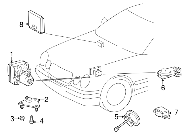 1990-2006 Mercedes-Benz Rotational Speed Sensor 000-542-65-18 ...