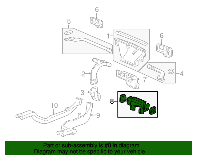 2005-2010 GM Lower Air Duct 15811831 | Auto Parts Express