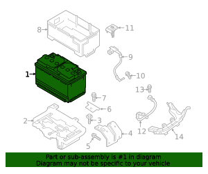 2020 Kia Telluride Battery 37110-C2802 | TascaParts.com