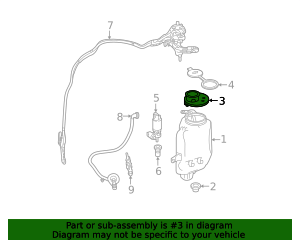 222-869-01-72 - Washer Reservoir Cover 2015-2020 Mercedes-Benz ...