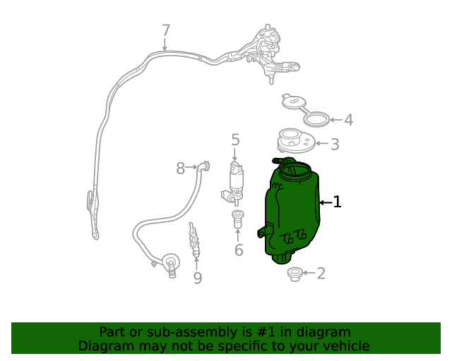 222-869-05-20 - Washer Reservoir 2014-2021 Mercedes-Benz | Mercedes ...