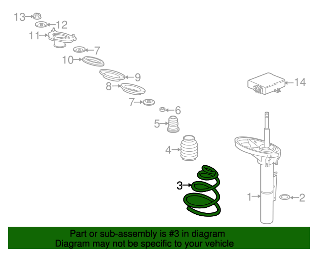 2007-2013 Porsche 911 Coil Spring 997-343-533-41-504 | Sunset Porsche Parts