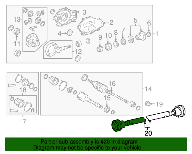 2008-2017 Lexus Drive Shaft 37140-50010 | OEM Parts Online