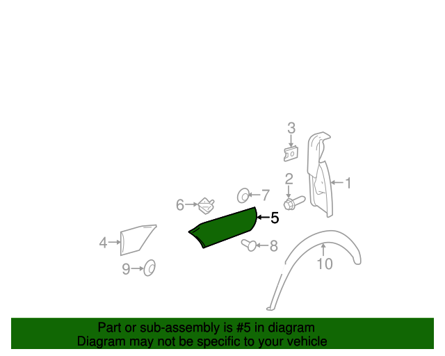 2010-2013 Mercedes-Benz Rear Molding 906-690-47-00-9B51 | MB OEM Parts