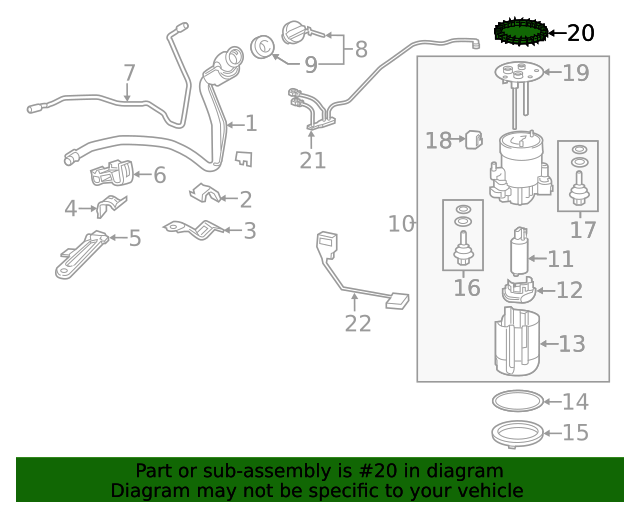 2004-2022 Lexus Fuel Tank Lock Ring 77144-48020 | OEM Parts Online