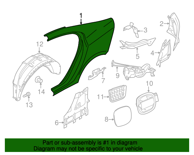 2011-2018 Volvo Quarter Panel 31349784 | TascaParts.com