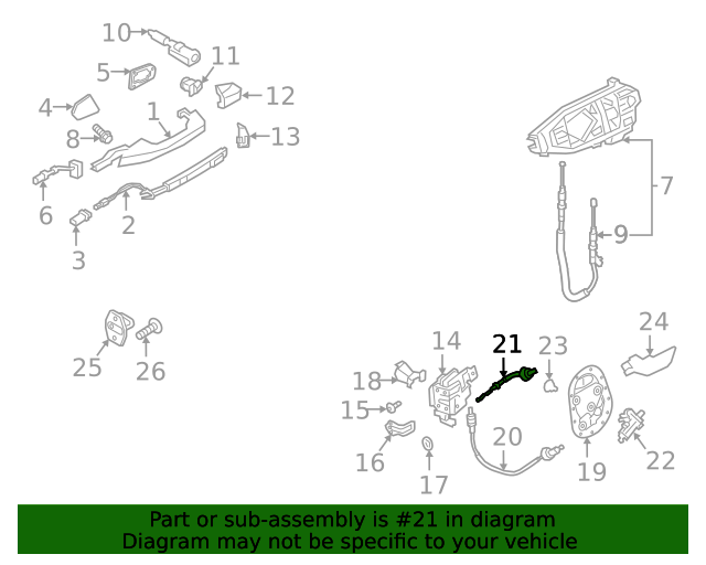 4M8-837-085 - Door Latch Cable 2019-2024 Audi | AutoNationParts.com