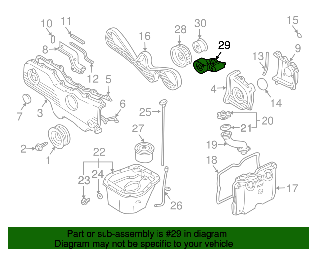 1995-2014 Subaru OEM NEW 2010-13 Subaru Forester Belt Tensioner ...