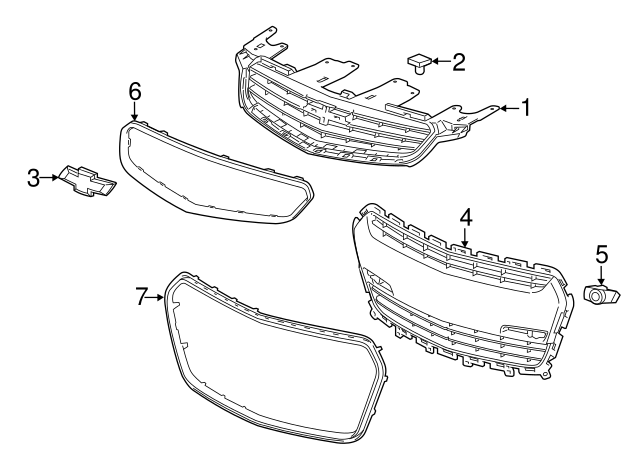 2014-2015 Chevrolet SS Phantom Black Front Grille 92264782 | TascaParts.com