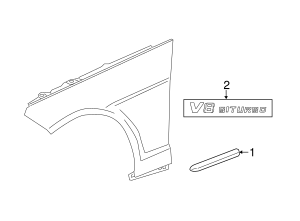 2014-2016 Mercedes-Benz Fender Molding 212-690-44-82 | AutoNationParts.com