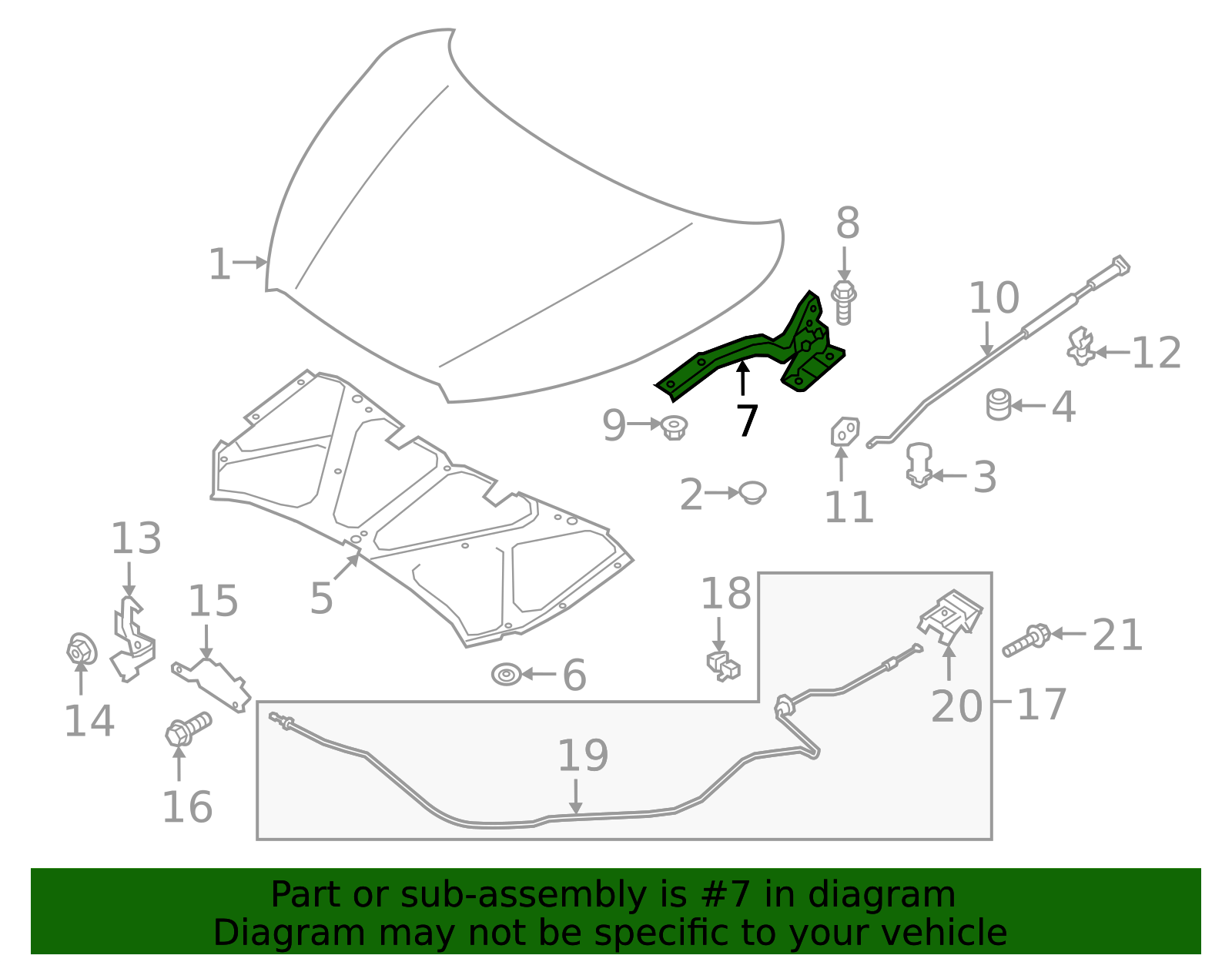 2018-2024 Nissan Kicks Hinge 65400-5RB0A | Nissan Parts Central
