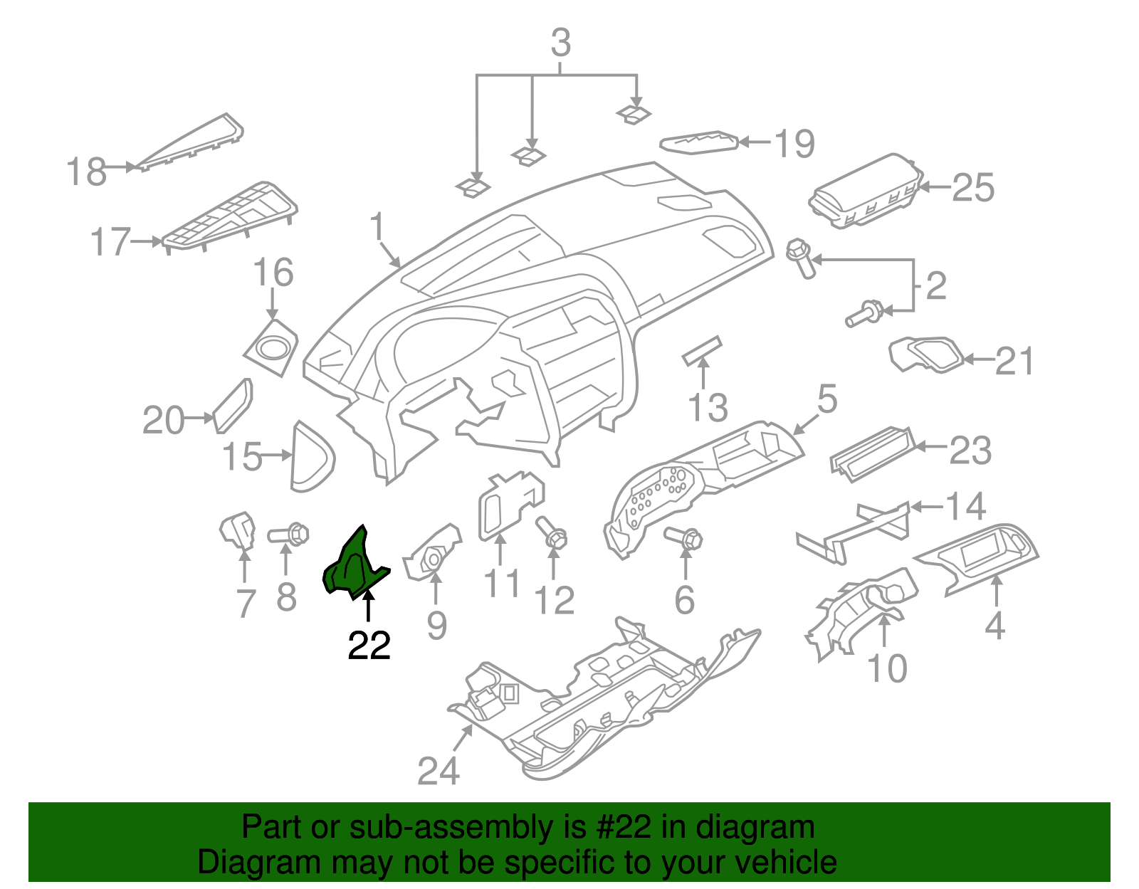 2013-2015 Audi RS5 Air Outlet 8T1-820-901-J-DBE | Audi USA Parts