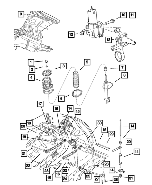 Rear Suspension for 2001 Dodge Neon | My Mopar Parts