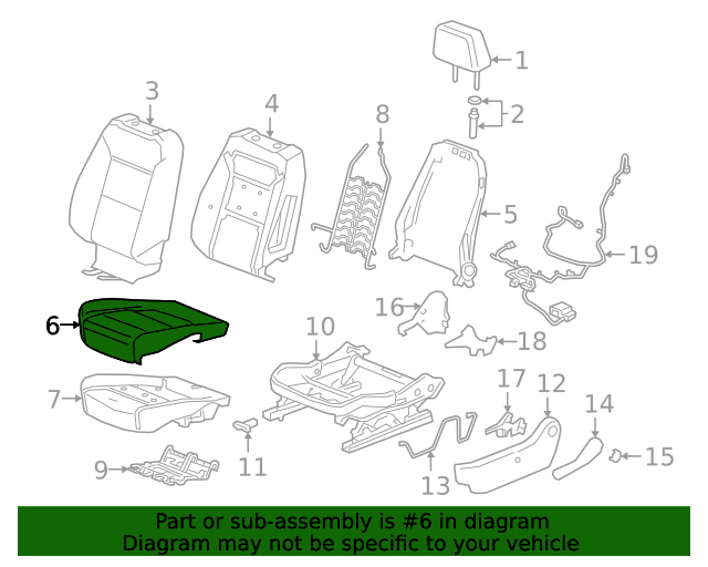 87818302 - Black Driver Seat Cushion Cover 2022-2023 GM ...