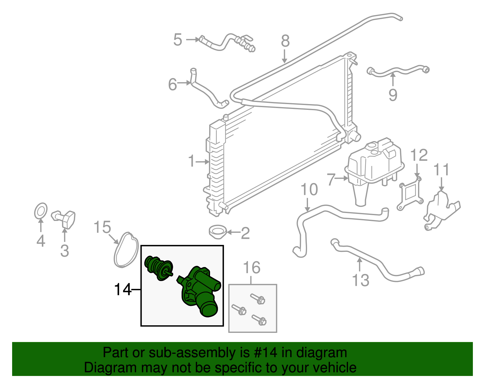 RT-1193 - Motorcraft™ Engine Coolant Thermostat Kit - 2003-2022 Ford ...