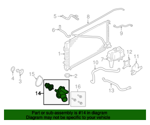 2003-2022 Ford Motorcraft™ Engine Coolant Thermostat Kit rt1193 ...