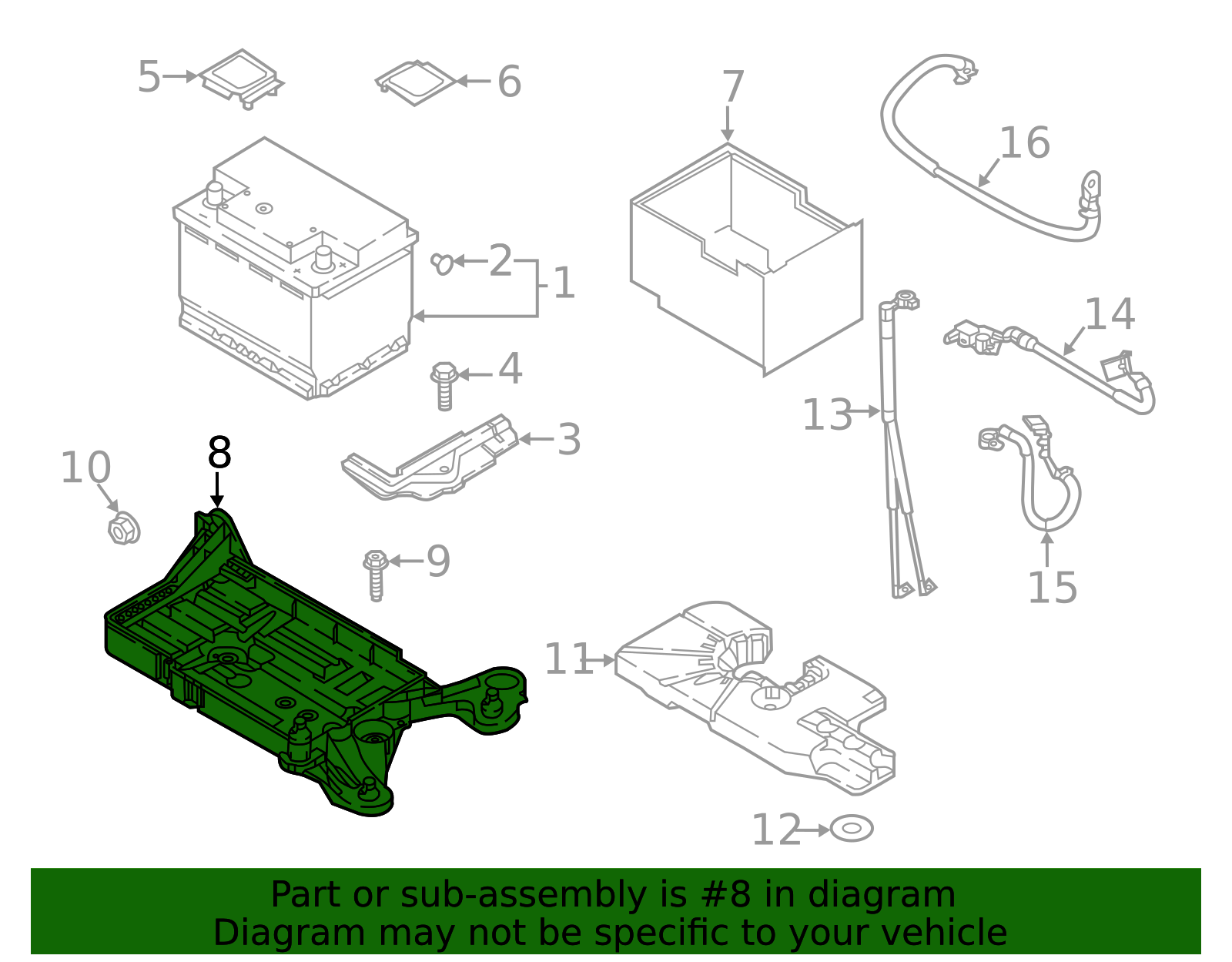 2015-2025 Volkswagen Battery Tray 5Q0-915-331-K | VW Direct Auto Parts