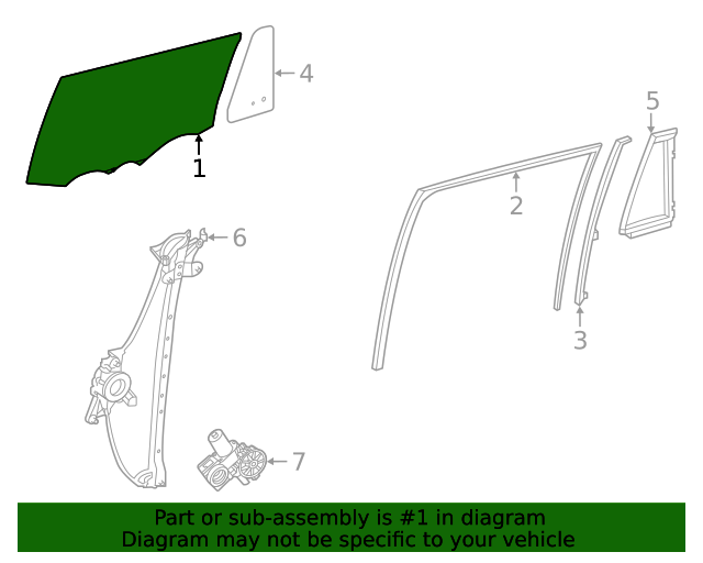 68103-0E090 - Movable Glass - 2020-2021 Toyota Highlander | OEM Genuine ...