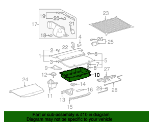 2004-2009 Toyota Prius Storage Compartment 64993-47010 | Toyota Parts ...