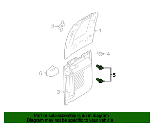 2008-2019 Ford Door Trim Panel Screw N808453-S424 | Online Ford Parts ...