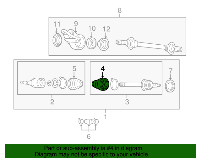 FA51-22-530A-9U - Outer Boot - 1999-2003 Mazda | Mazda Swag