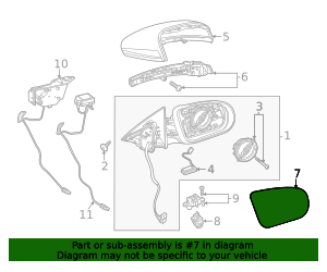 099-810-45-01 - Door Mirror Glass 2020-2023 Mercedes-Benz ...