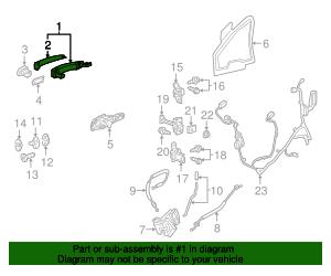 2016-2023 GM Rear Side Door Outside Handle 13521804 GM | GMPartsDirect.com