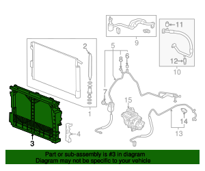 23373821 - Air Conditioning Condenser Bracket 2016-2019 Chevrolet Volt ...