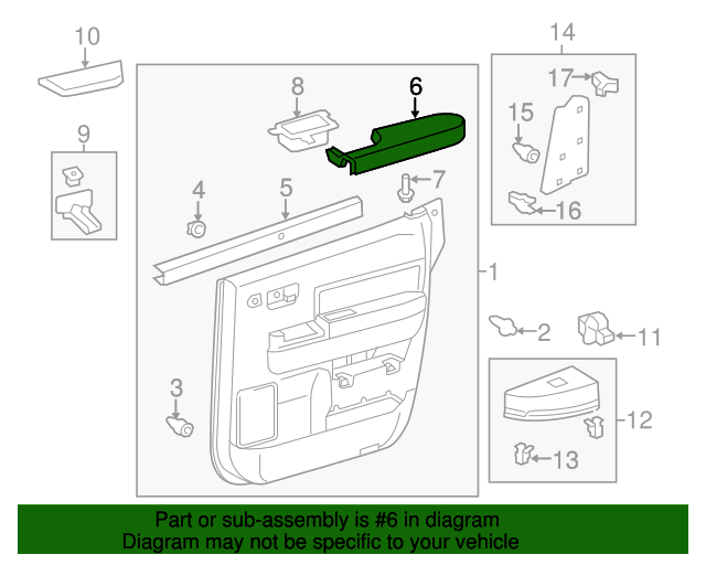 2014-2021 Toyota Tundra Armrest 74250-0C120-C0 | Toyota Parts Center