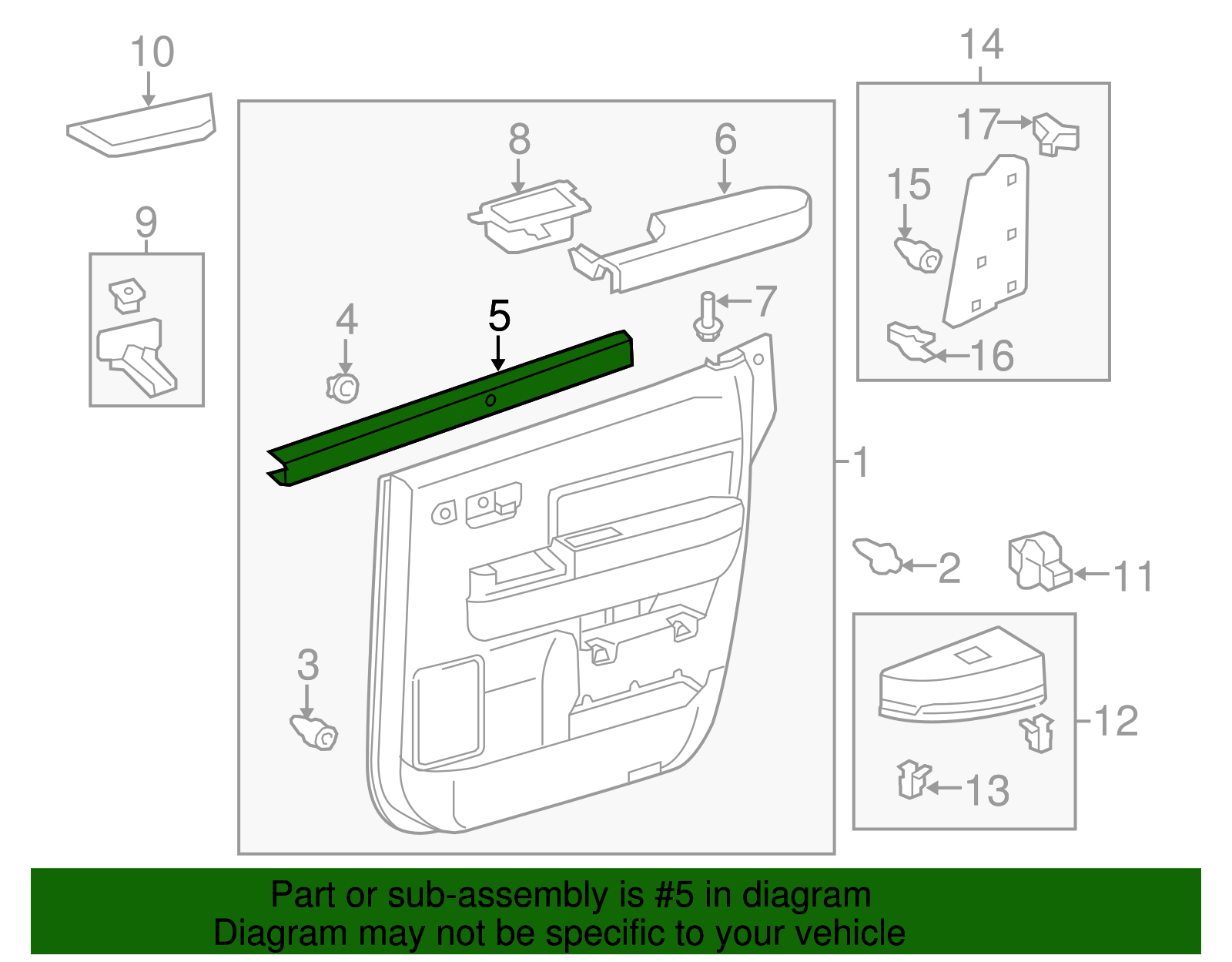 2007-2021 Toyota Tundra Belt Weather-Strip 68173-0C040 | OEM Parts Online